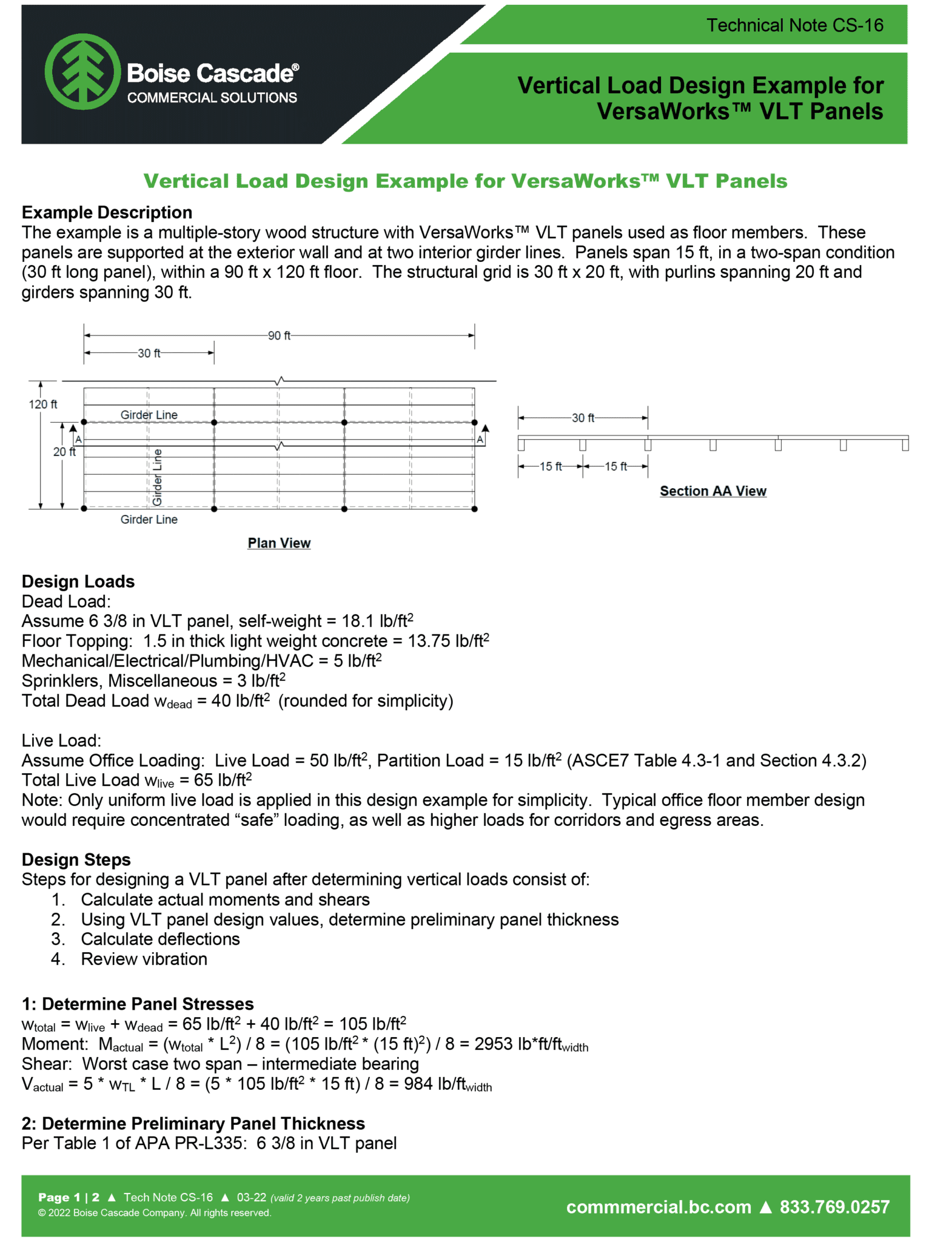 CS-16 VERTICAL LOAD DESIGN EXAMPLE - BC Commercial Solutions